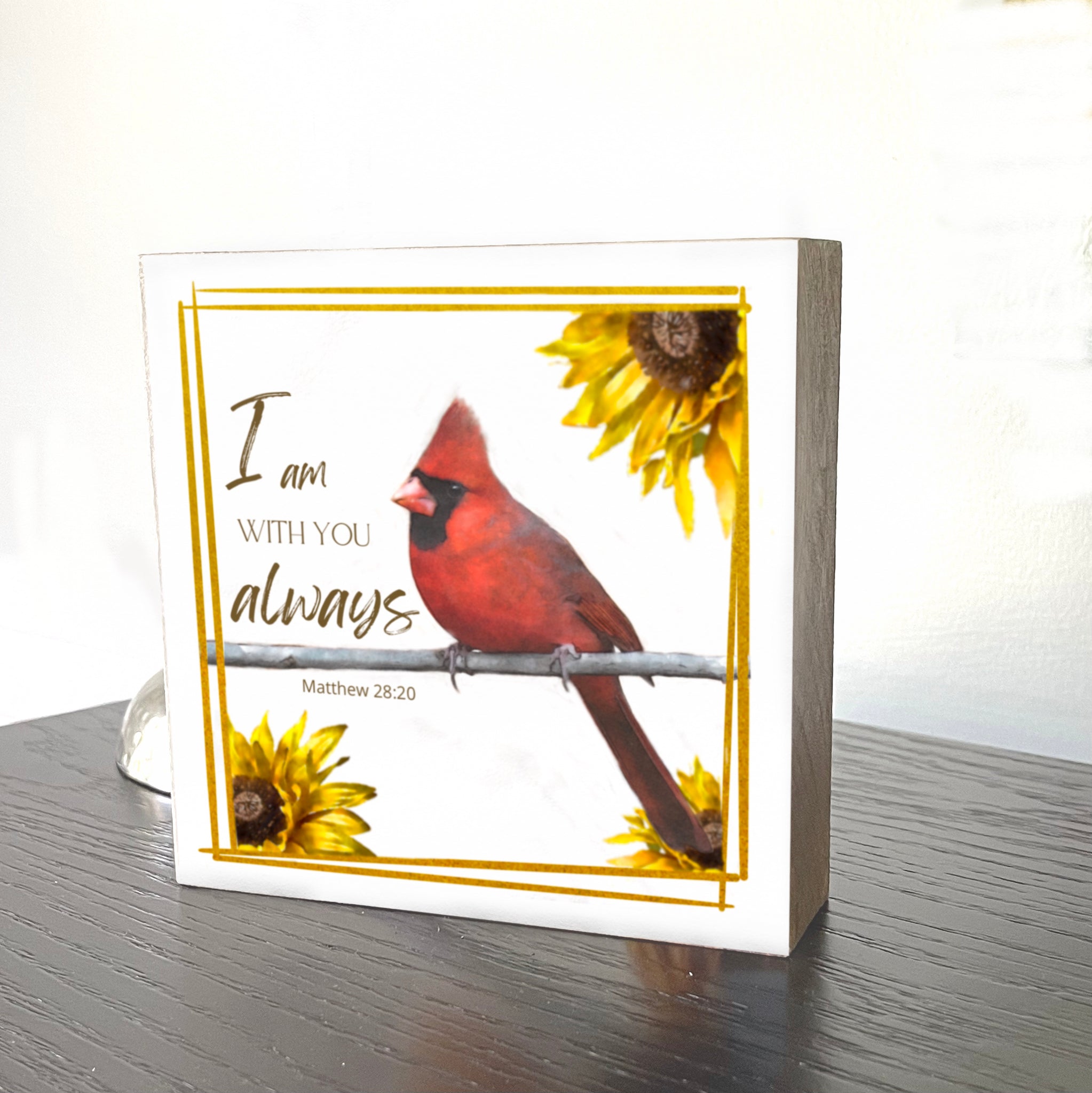 Rice paper with a Cardinal and Sunflowers - Decoupage Sheet, Bible Ver ...