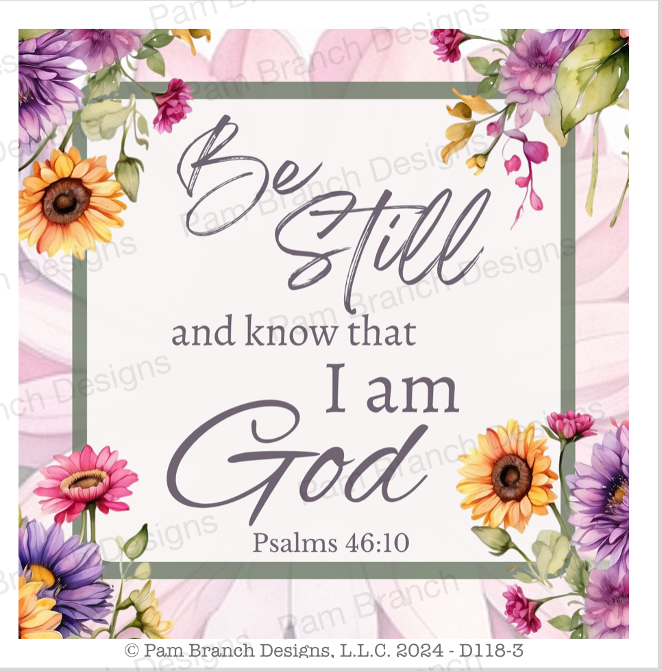 Rice Paper Bundle for Decoupage, Be Still Bible Verse and Florals, 8 P ...